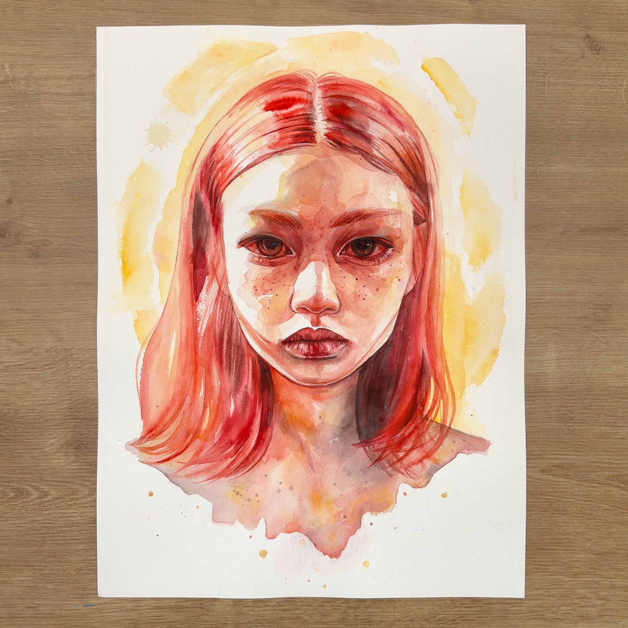 Red Portrait Study - Original Painting – Tomasz Mro